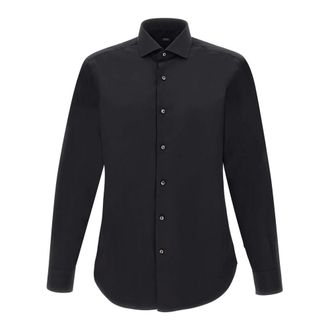 Barba Cotton Shirt - - Shirts - Herren - Schwarzk - L