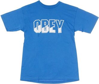 Obey Homme, Tops, Bleu, Taille: XL T-shirt Homme Ciel Bleu