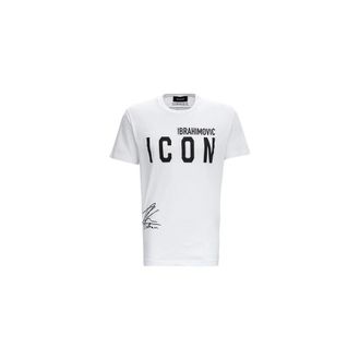 Dsquared2 T-Shirt mit Rundhalsausschnitt - - Tops - Herren - Wei&szlig; - S