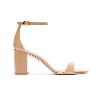 Stuart Weitzman Nudist II 75 Block Sandal - - Shoes - Damen - Beige - 37 1/2 EU