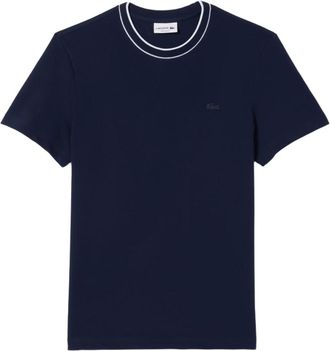 Lacoste Homme, Tops, Bleu, Taille: XL T-Shirt en Maille Col Rond