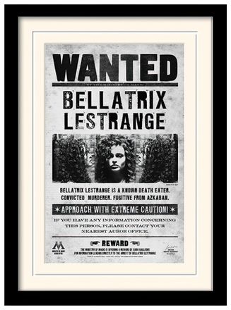 Harry Potter 1art1 Poster Bellatrix Lestrange, Gesucht Gerahmtes Bild Mit Edlem Passepartout | Wand-Bilder | Im Bilderrahmen 40x30 cm