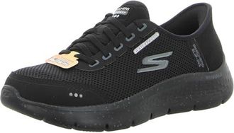 Skechers Baskets Go Walk Flex Clear Creek pour Femme, Textile Noir avec Bordure Blanche., 42 EU