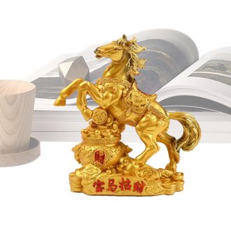 Generico Skulptur - Chinesische Harz 2026 15cm Sammelfigur Jahr | Auff&auml;lliges Design Elegante Tischdekoration f&uuml;r Schlafzimmer, Arbeitsplatz, B&uuml;cherregal