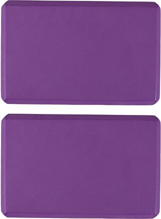 Aboofan 2 Stück Hochdichte EVA Yoga Blöcke Rutschfest Stabil Weich Trainingshilfe für Stretching Pilates Balance Feuchtigkeitsresistent Langlebig für Damen He