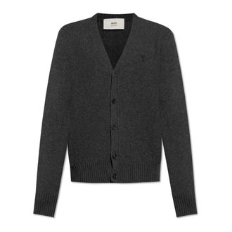 Ami Homme, Pulls, Gris, Taille: XL Cardigan en cachemire