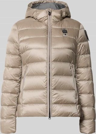 Blauer Daunenjacke in Stepp-Optik mit Logo-Detail Modell Charme