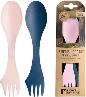 Light my fire Swedish Spork Original - Fourchette Cuill&egrave;re de Camping - Couvert de Camping 3-en-1 - Couteau et Fourchette-Cuill&egrave;re r&eacute;utilisables - Couvert Multi Fon