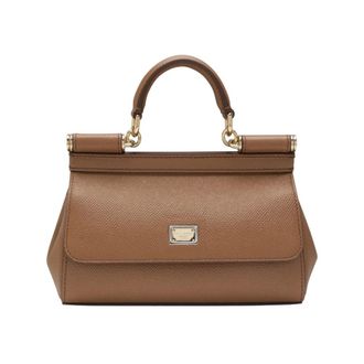 Dolce & Gabbana Femme, Sacs, Brun, Taille: ONE Size Small Sicily Handbag