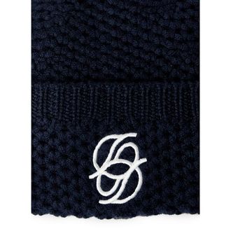 Dr&ocirc;le de Monsieur Beanie brod&eacute; en laine m&eacute;rinos