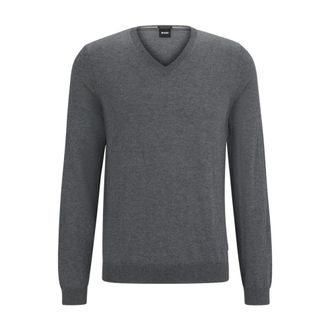 HUGO BOSS Melba V-Ausschnitt Pullover - - Knitwear - Herren - Grau - M
