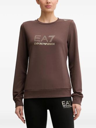 Emporio Armani Sweatshirt mit rundem Ausschnitt - Braun