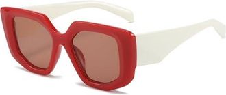 Generic Lunettes De Soleil Décoratives À Monture Large For Homme Et Femme, Idéales For Les Vacances Ou Déplacements En Extérieur(Red)