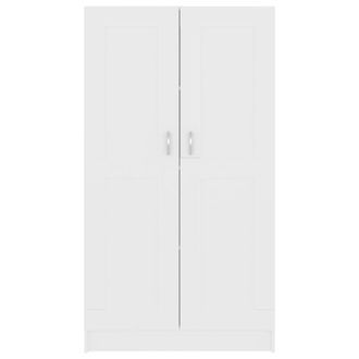 Generic B&uuml;cherschrank mit 2 T&uuml;ren, Moderner Aufbewahrungsschrank aus Holzwerkstoff, Freistehendes B&uuml;cherregal f&uuml;r Wohnzimmer, Heimb&uuml;ro und Arbeitszimmer (Wei&szlig;