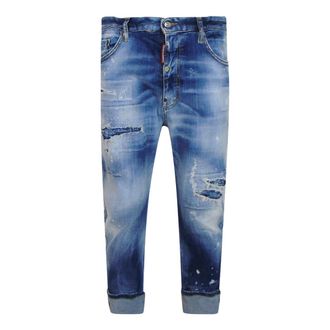 Dsquared2 Big Brother Jean Reinforced Destroyed Denim Blue Jeans