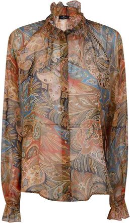 Etro Femme, Blouses et Chemises, Multicolore, Taille: 36 FR Chemise avec Volants au Col