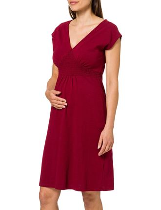 Noppies Damen Dress ss Smock Kleid, Sun-Dried Tomato-P750, 44 (XXL EU)