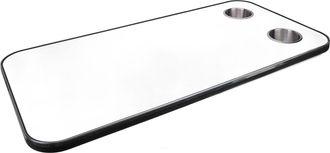 Bediffer Tischplatte f&uuml;r Wohnmobil, Boot, Yacht, Elegantes Massivholz mit 2 Getr&auml;nkehaltern f&uuml;r Esszimmer oder B&uuml;ro Im Wohnmobildeck, 31,49 X 15,74 Zoll (Wei&szlig;)
