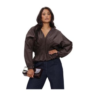 Copenhagen Muse Popeline Bluse - - Blouses & Shirts - Damen - Braun - M