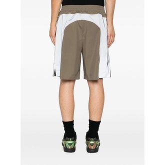 Balenciaga Reflective Technical Taffeta Shorts - Brown