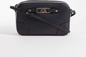 A|X Armani Exchange Polly - Schwarze Umh&auml;ngetasche mit Logo