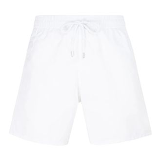 Vilebrequin Homme, Maillots de bain, Blanc, Taille: XL Short de bain blanc avec cordon