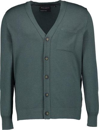 Marc O'Polo Herren Cardigan grün unifarben