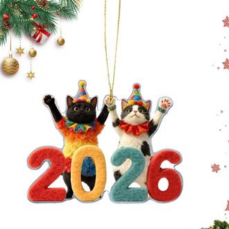 Generico Weihnachtsbaum, Weihnachten, für Zuhause, Acryl, 2D, Tiere, Auto-Innenraum, Rückspiegel, für Wohnzimmer, Schlafzimmer, Büro, Balkon, Fenster, Flur, LK