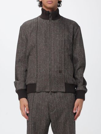 Dsquared2 Blouson bomber en laine m&eacute;lang&eacute;e &agrave; motif chevron avec col roul&eacute;