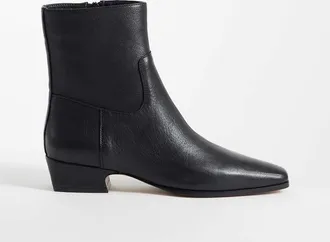 Steve Madden Dusty - Bottines plates mi-hautes en cuir - Noir