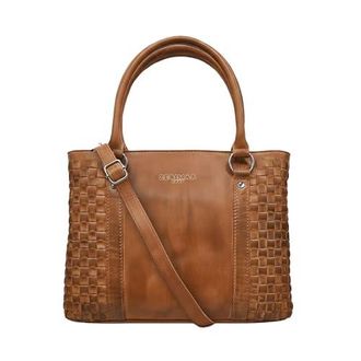 Zerimar | Sac &agrave; main d&eacute;contract&eacute; pour femme | Sac bandouli&egrave;re compact &agrave; plusieurs compartiments | Id&eacute;al au quotidien, en voyage ou au travail | Couleur cog&ntilde;ac