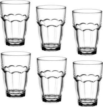 Bormioli Rocco Packung mit 6 Gl&auml;sern aus Glas Rockbar Cooler CL48 Tischdekoration