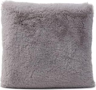 Gözze Quadratisches Zierkissen, Kunstfellbezug, 100% Polyester, 40 x 40 cm - Silber