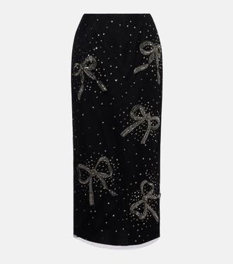 Carolina Herrera Verzierter Midirock