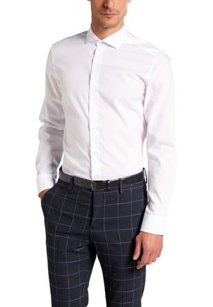 Eterna Slim Fit Hemd Business unifarben (DE/NL/SE/PL, Kragenweite, 43, Regular, Regular, Weiss)