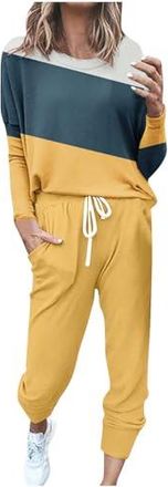 Generic Survetement De Sport Femme, Survêtement Femme Ensembles 2 Pièces Pull Femme Hiver Manche Longue Ensemble Pantalon Femme Grande Taille Sweatshirt Suit 