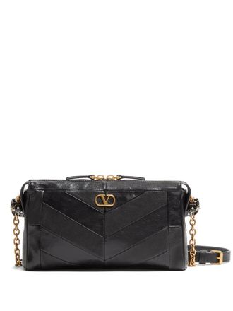 Valentino Garavani petit sac port&eacute; &eacute;paule Panthea &agrave; matelassage chevrons - Noir