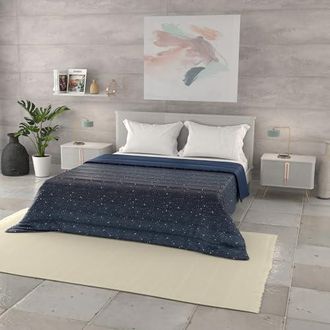 Italian Bed Linen Sommer Steppdecke Basic, Mikrofaser, Stars, 250x240cm