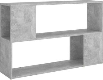 vidaXL Vidaxl - Biblioth&egrave;que Gris b&eacute;ton 100x24x63 cm Bois ding&eacute;nierie