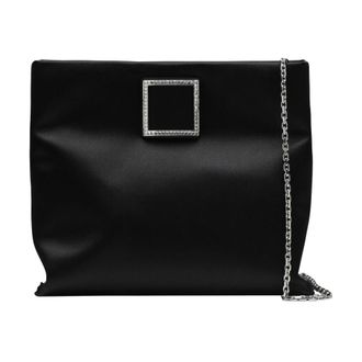 Roger Vivier Femme, Sacs, Noir, Taille: ONE Size Strass Soft Pochette