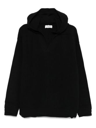 Laneus hoodie côtelé - Noir