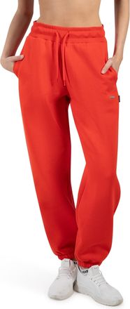 Smilodox Jogginghose Damen Lyanna, Oversize Sweatpants mit Taschen, Kordelzug am Bund, Metalllabel auf dem Oberschenkel, weichem Material, Bequeme Freizeithose