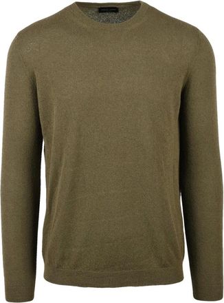 Roberto Collina Homme, Pulls, Vert, Taille: M Maglioncino Girocollo