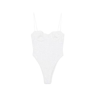 Os&eacute;ree Pbs249 Paillettenbesetzter B&uuml;gel-Badeanzug - - Swimwear - Damen - Wei&szlig; - L
