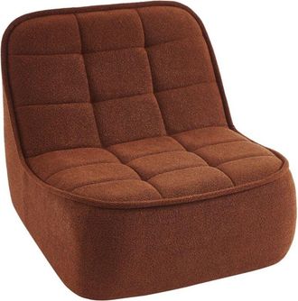 Sweeek Chauffeuse bouclette texturée 1 place. plusieurs coloris L 93 x P 104 x H 85cm - Boni Bouclette texturée Terracotta