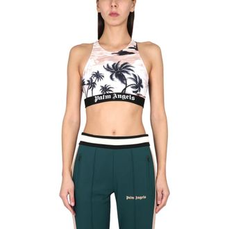 Palm Angels Klassisches Logo Sport Top - - Tops - Damen - Mehrfarbig - XS