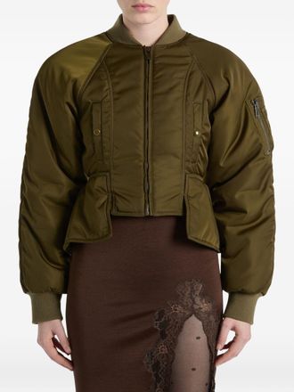 Balmain Nylon Bomber Jacket - Olive