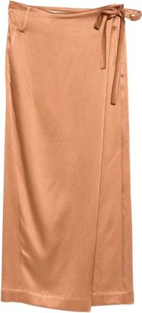 Alysi jupe portefeuille à design noué - Marron