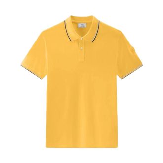 Woolrich Casual Poloshirt mit Kontraststreifen - - Tops - Herren - Gelb - S