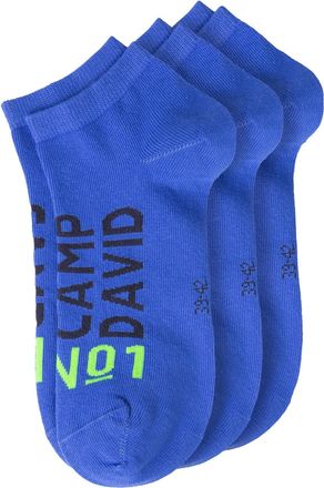 Camp David Sneakersocken mit Intarsia-Logo, 3er-Pack
